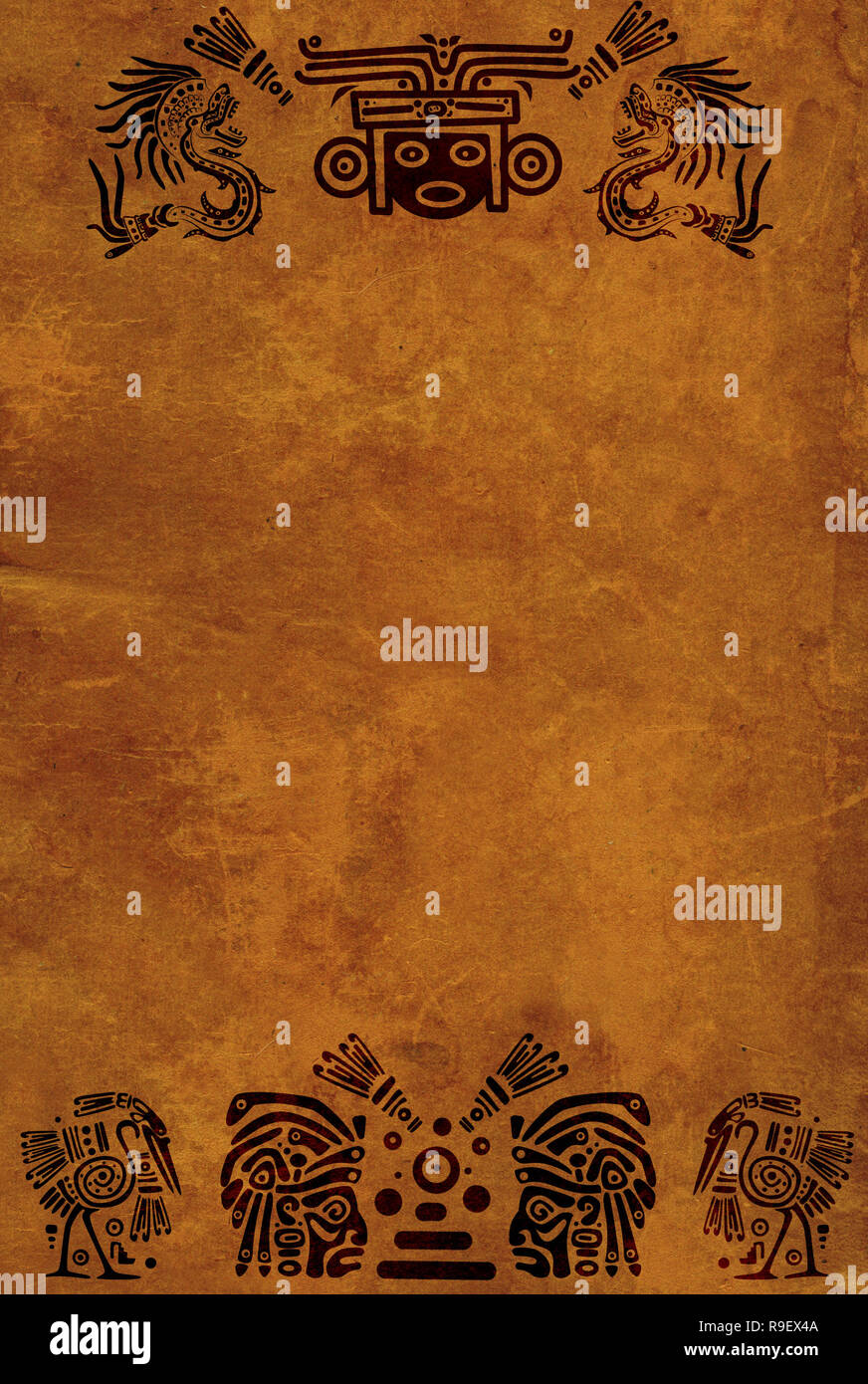 Vertical background with American Indian national patterns Stock Photo ...