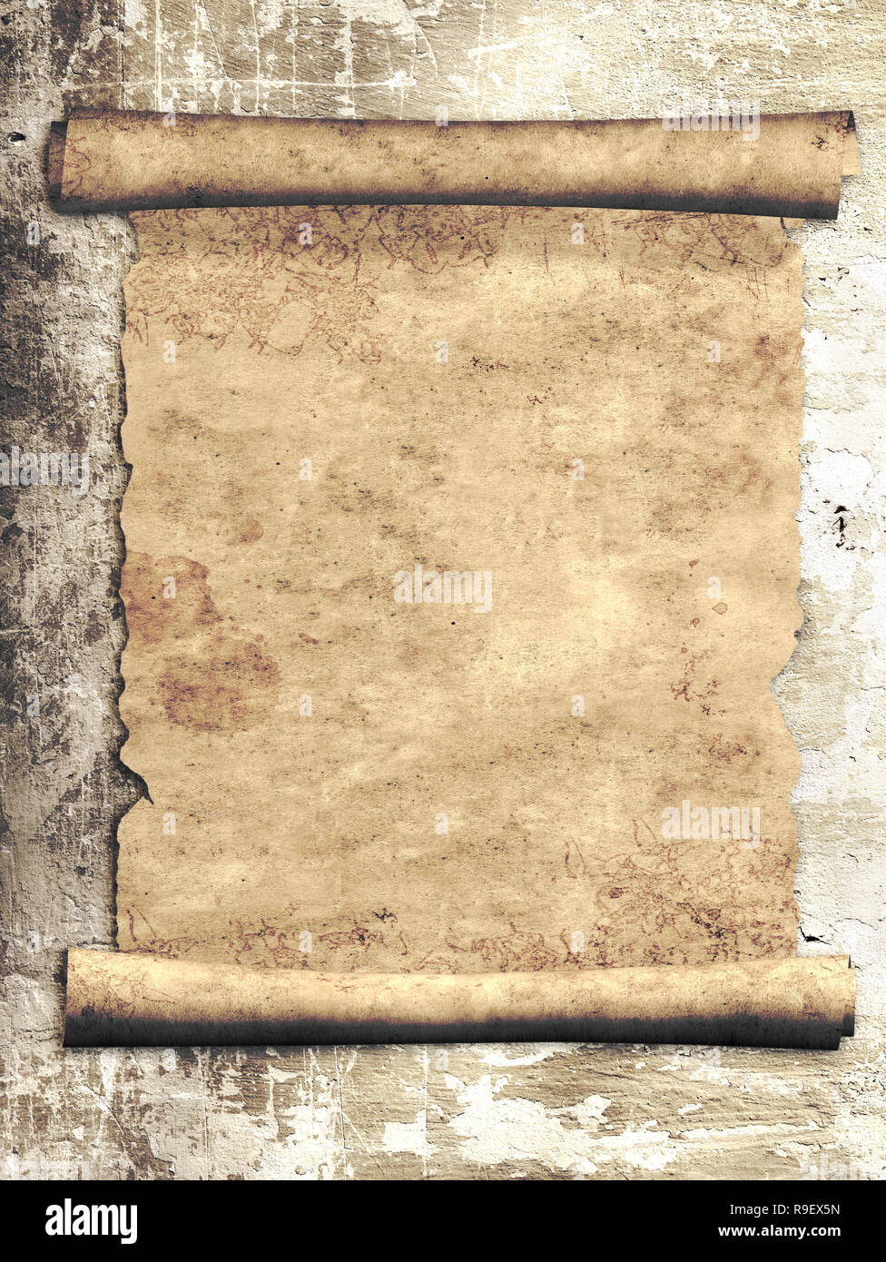 Grunge background with old scroll Stock Photo - Alamy