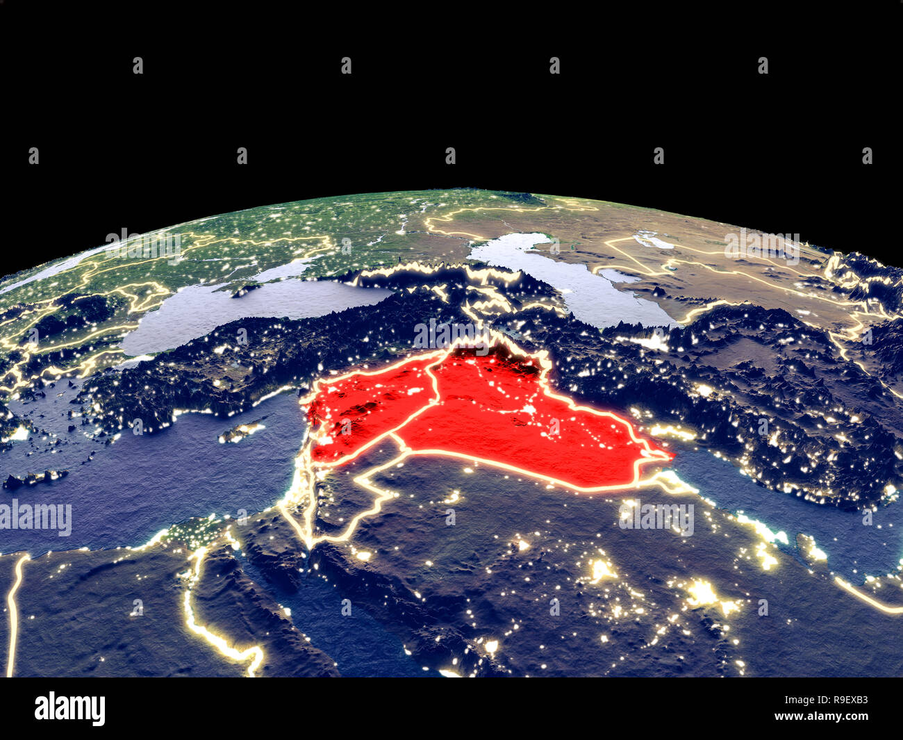 Syria extremist map hi-res stock photography and images - Alamy