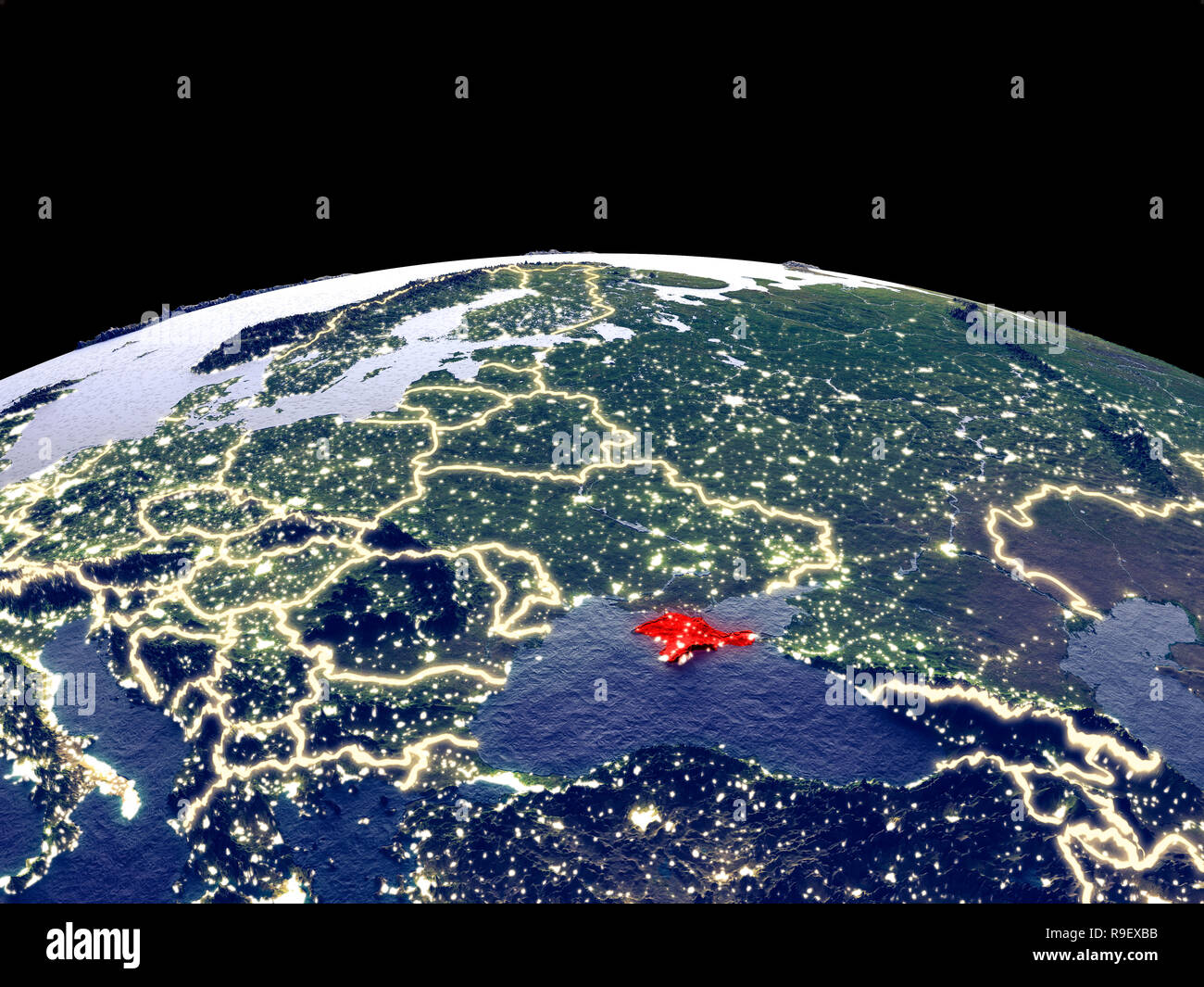 Crimea map satellite hi-res stock photography and images - Alamy