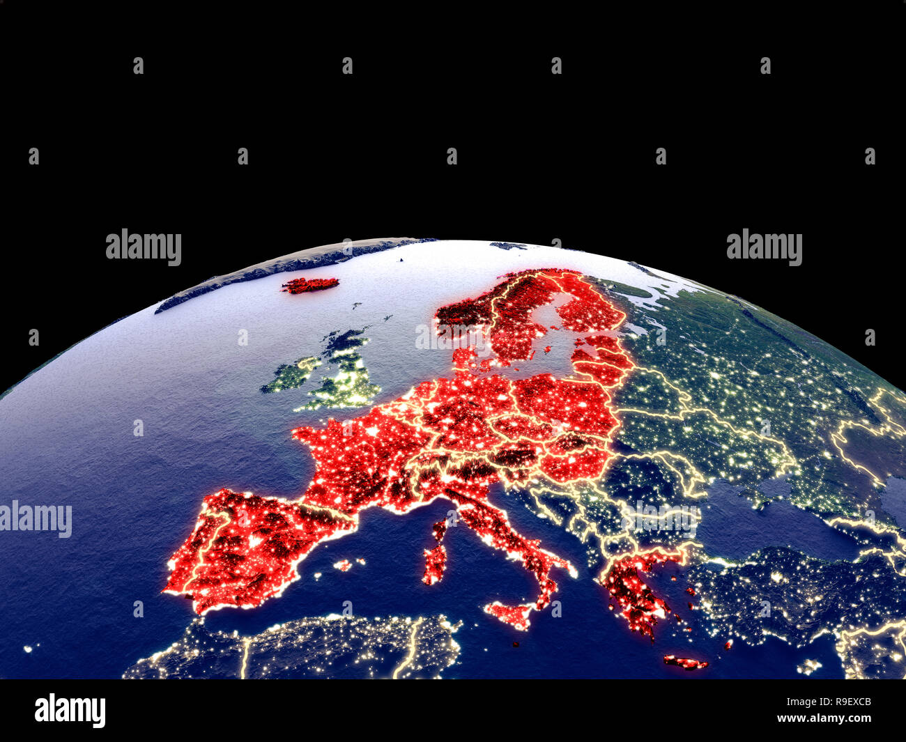Schengen countries map hi-res stock photography and images - Alamy