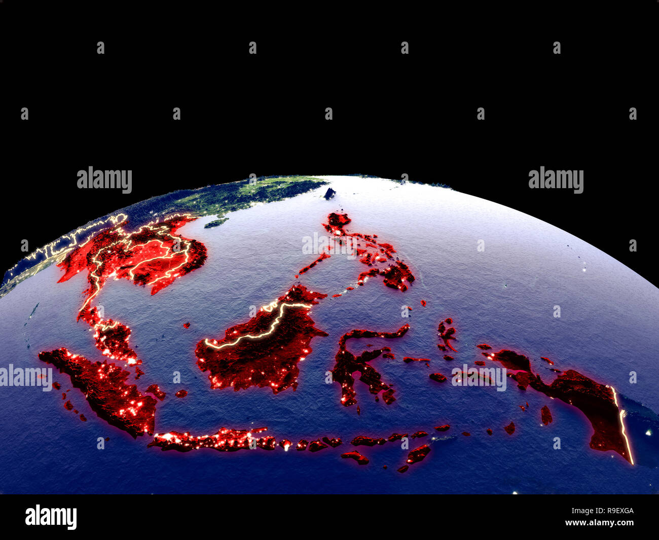 Asean countries map hi-res stock photography and images - Alamy