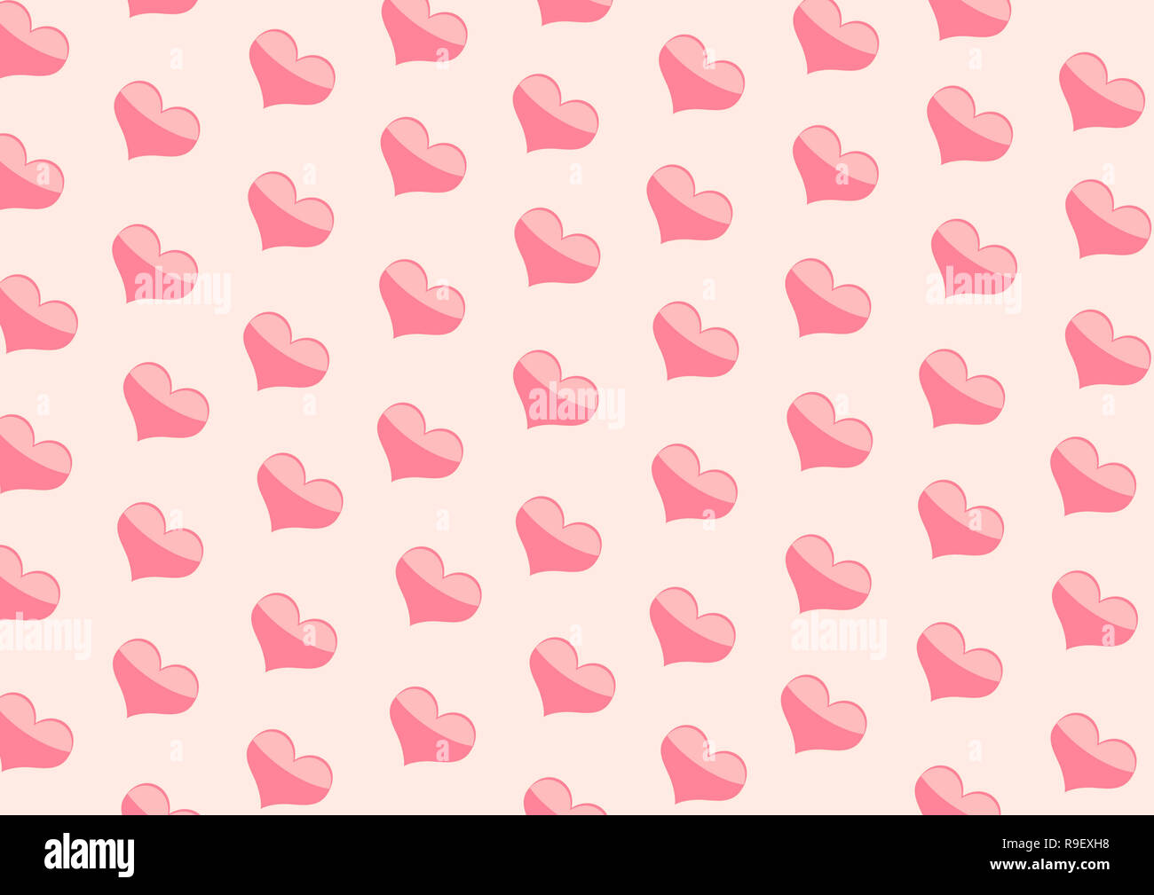 Horizontal valentine background with red hearts Stock Photo - Alamy