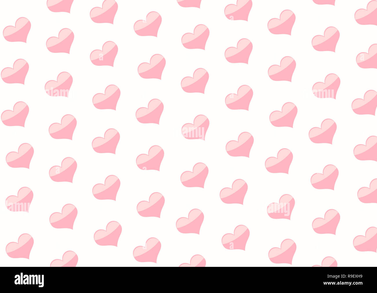 Horizontal valentine background with red hearts Stock Photo - Alamy
