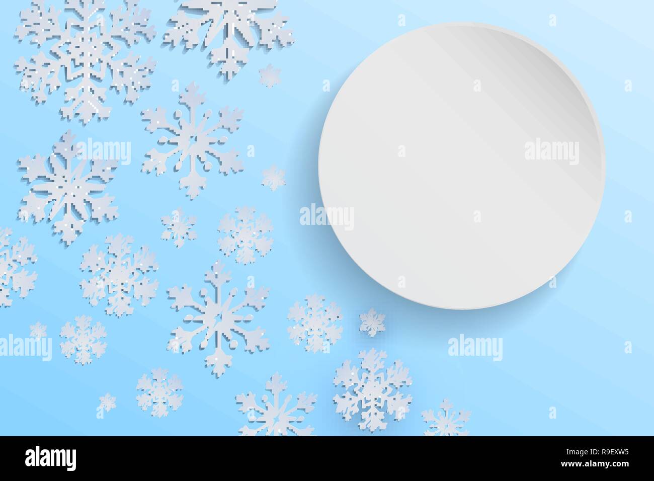 Christmas background with decorative snowflake. Merry Christmas and ...