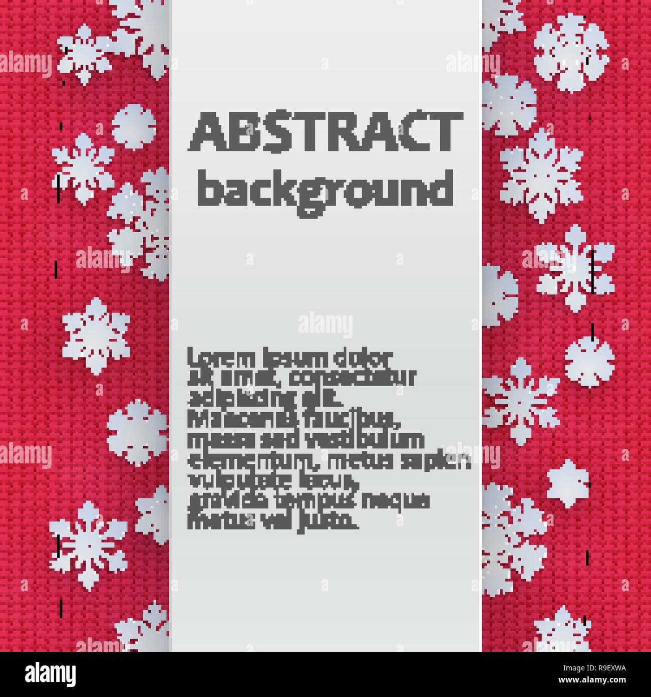 Christmas background with decorative snowflake. Knit pattern. Merry ...