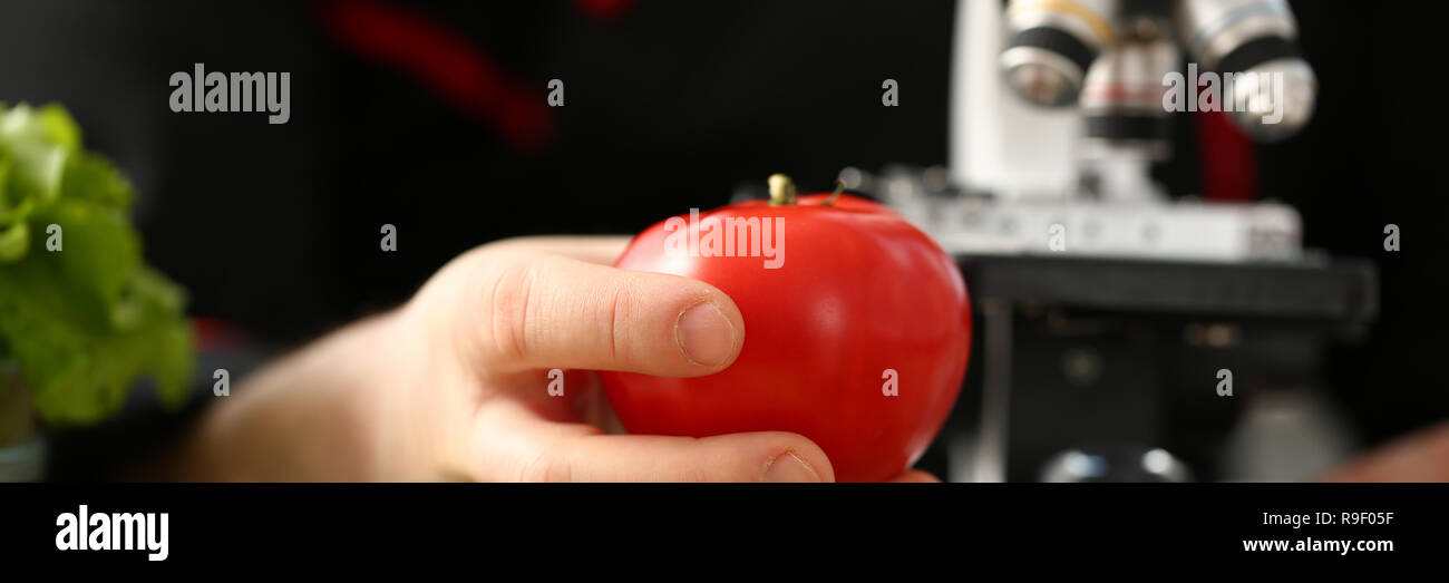 Microscope head on kitchen background Stock Photo - Alamy