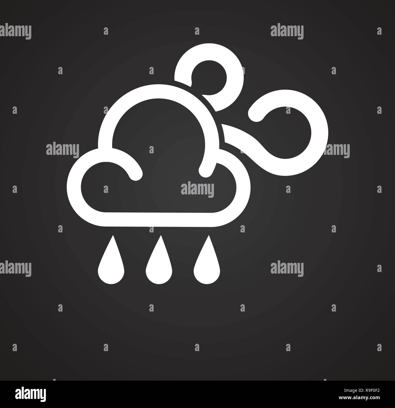 Weather rain icon on white background for graphic and web design ...