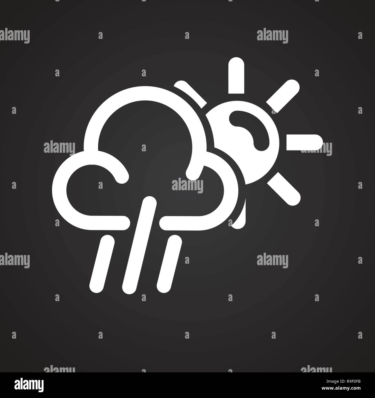 Weather rain icon on white background for graphic and web design ...