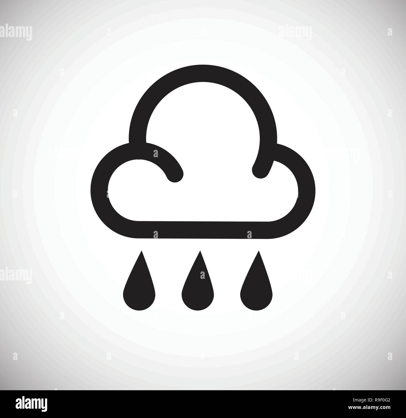 Weather rain icon on white background for graphic and web design ...