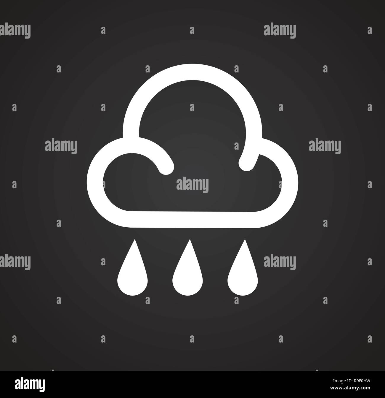 Weather rain icon on white background for graphic and web design ...