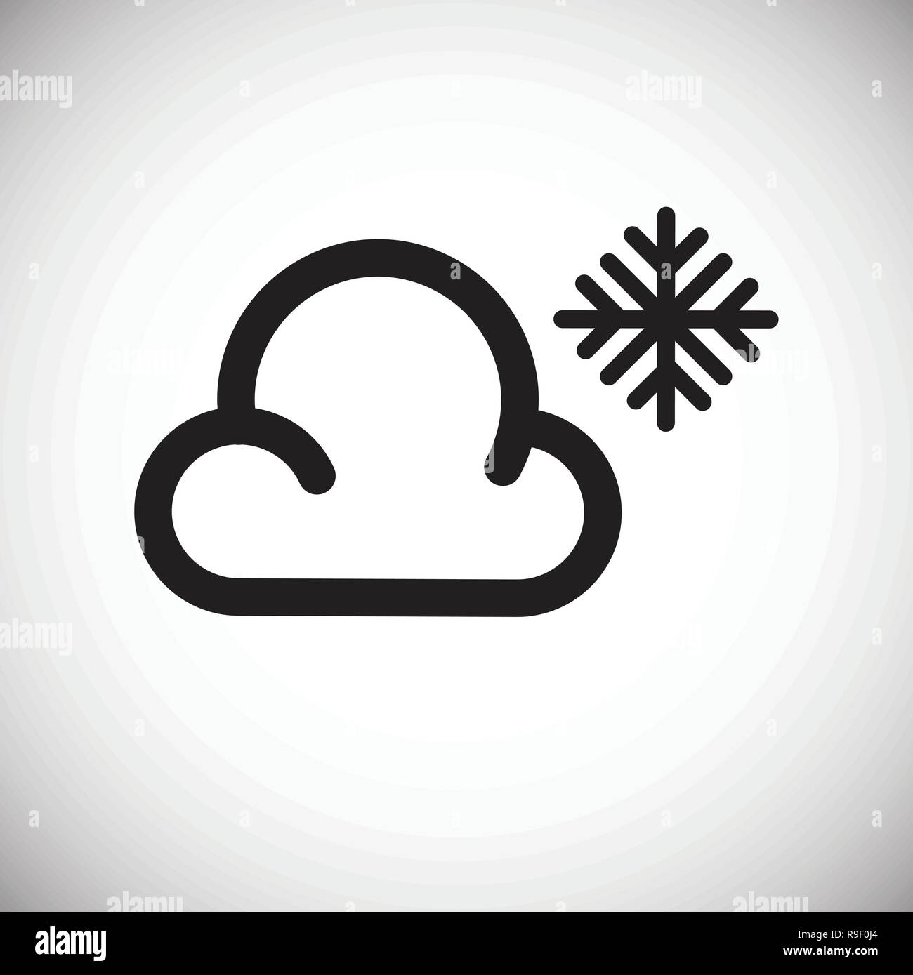 Weather snow icon on white background for graphic and web design ...