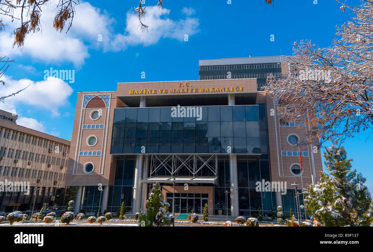 Ankara/Turkey-December 13 2018 -Newly built Turkish Ministry of ...