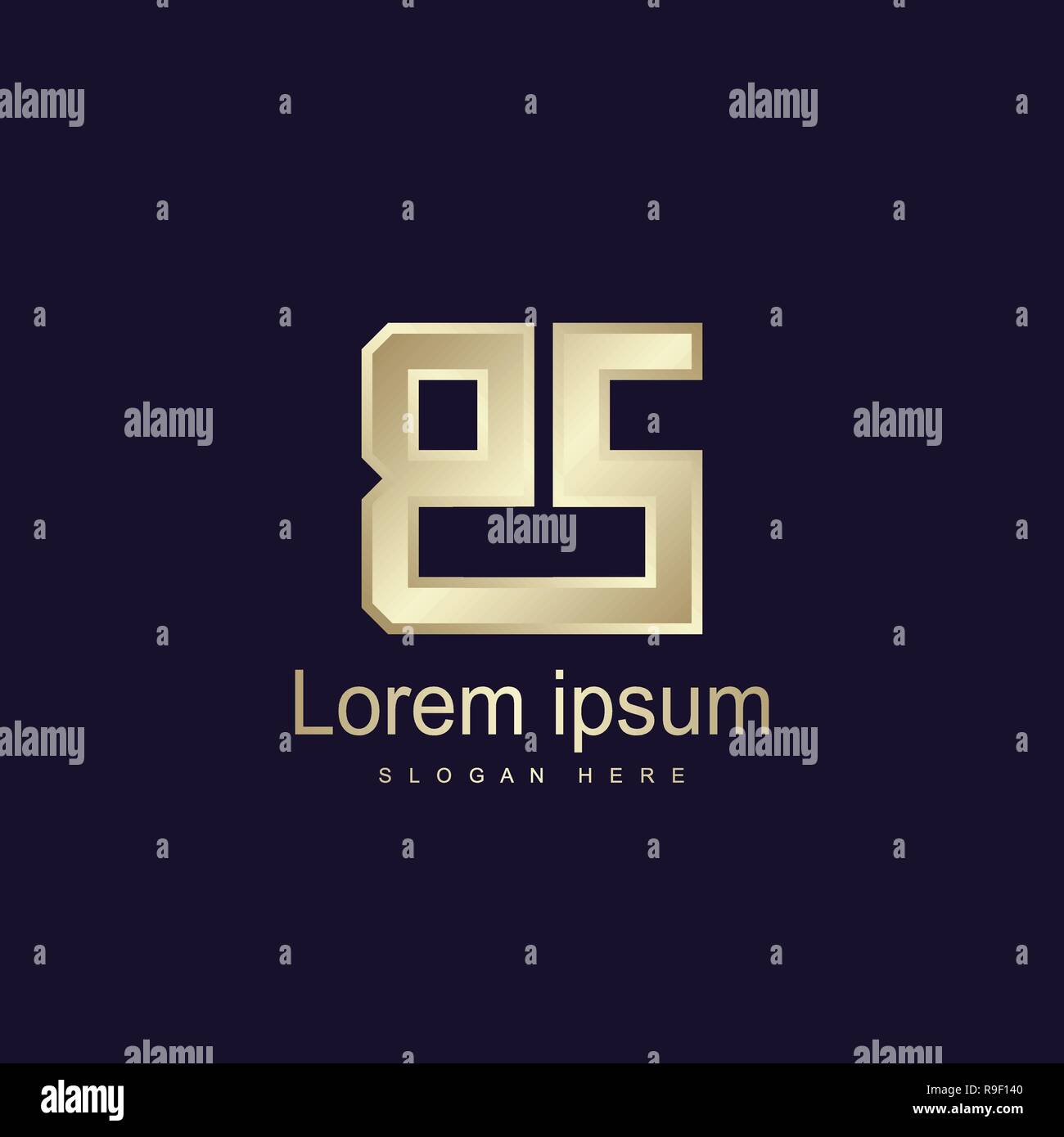 Initial Letter BS Logo Template Vector Design Stock Vector Image & Art ...