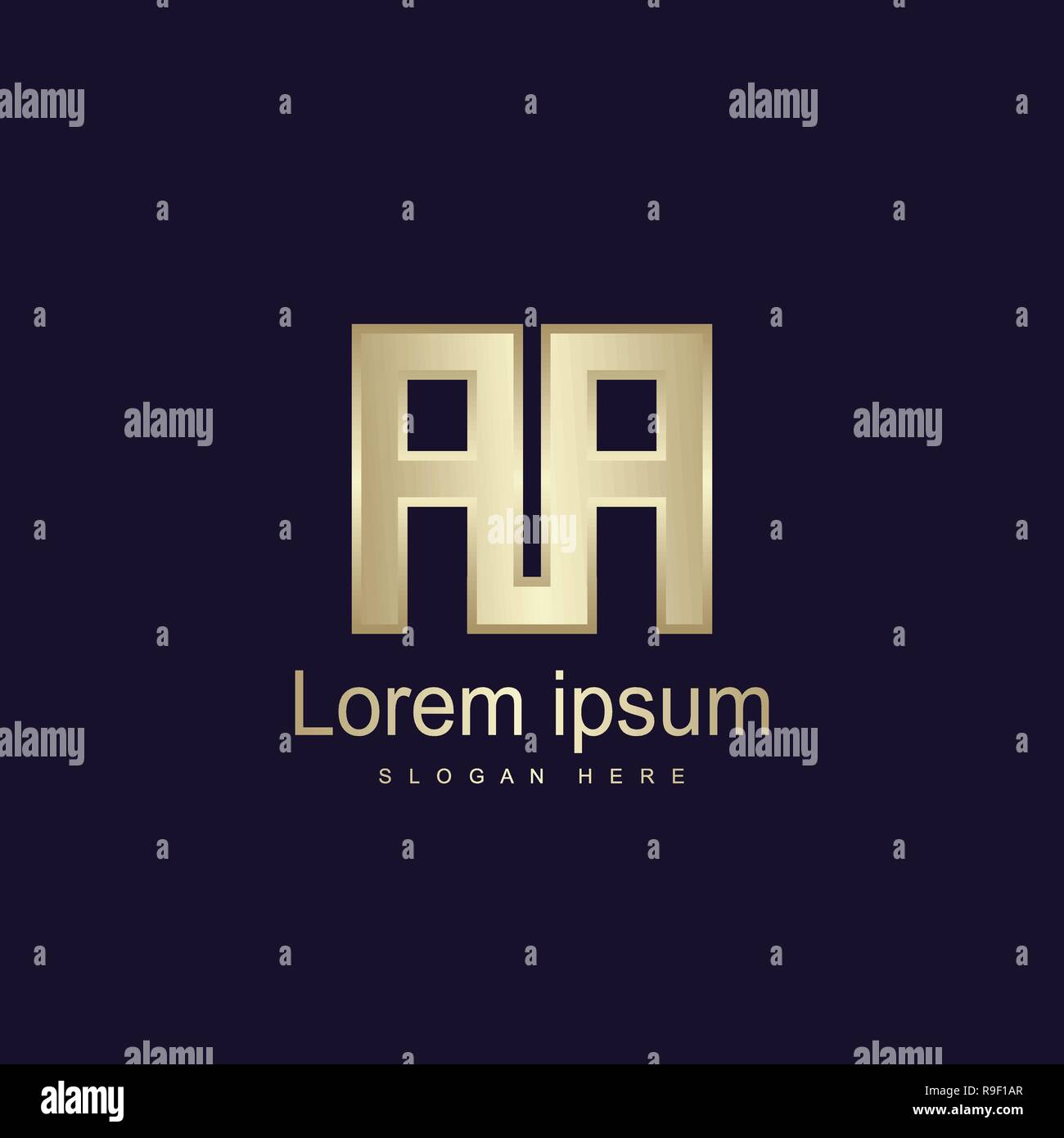 Initial Letter AA Logo Template Vector Design Stock Vector Image & Art ...