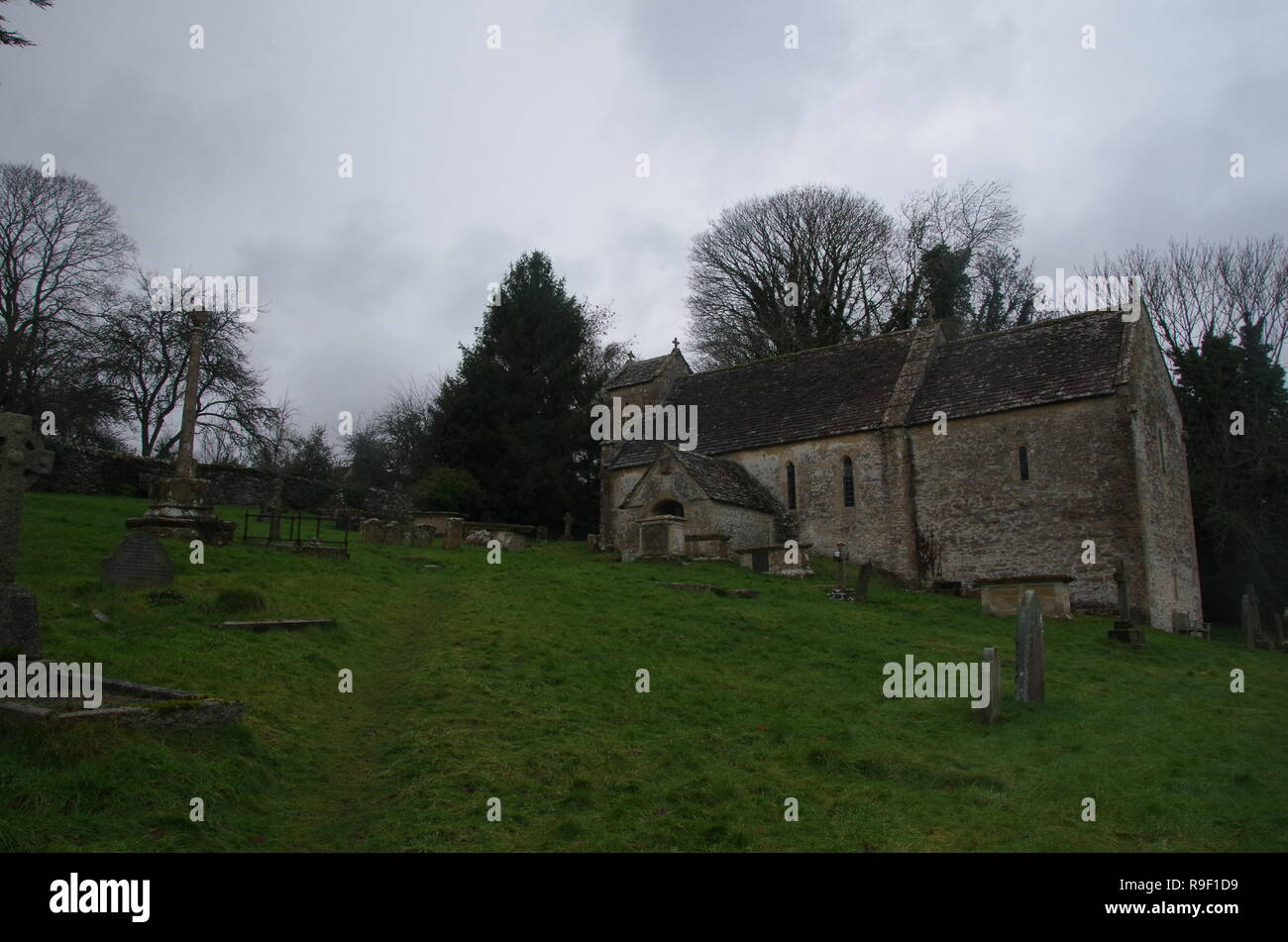 St. Michael's church. Duntisbourne Rouse. The Macmillan Way. Long ...