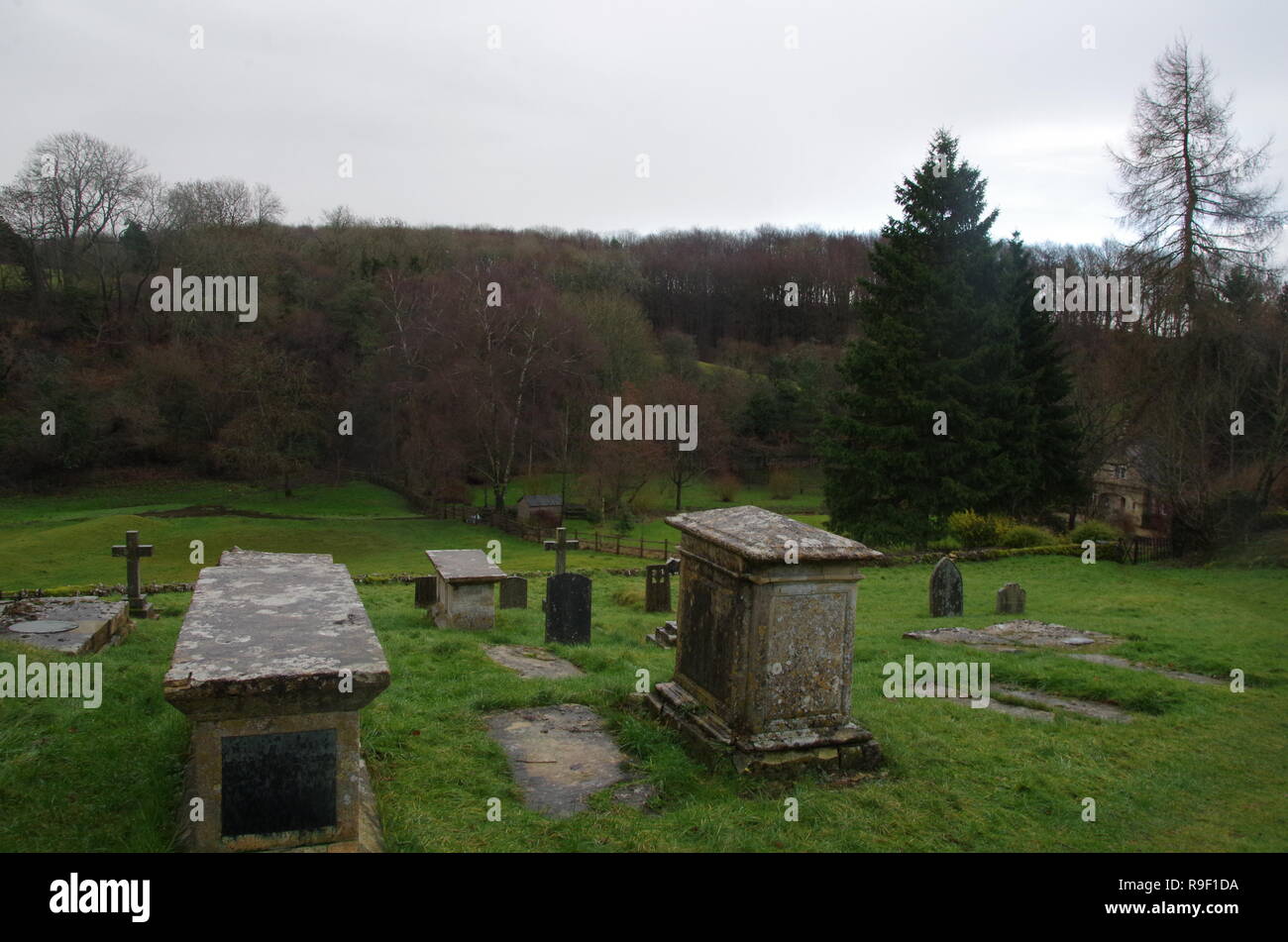 St. Michael's church. Duntisbourne Rouse. The Macmillan Way. Long ...