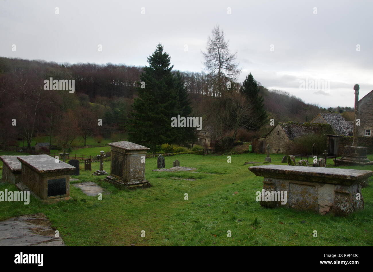 St. Michael's church. Duntisbourne Rouse. The Macmillan Way. Long ...