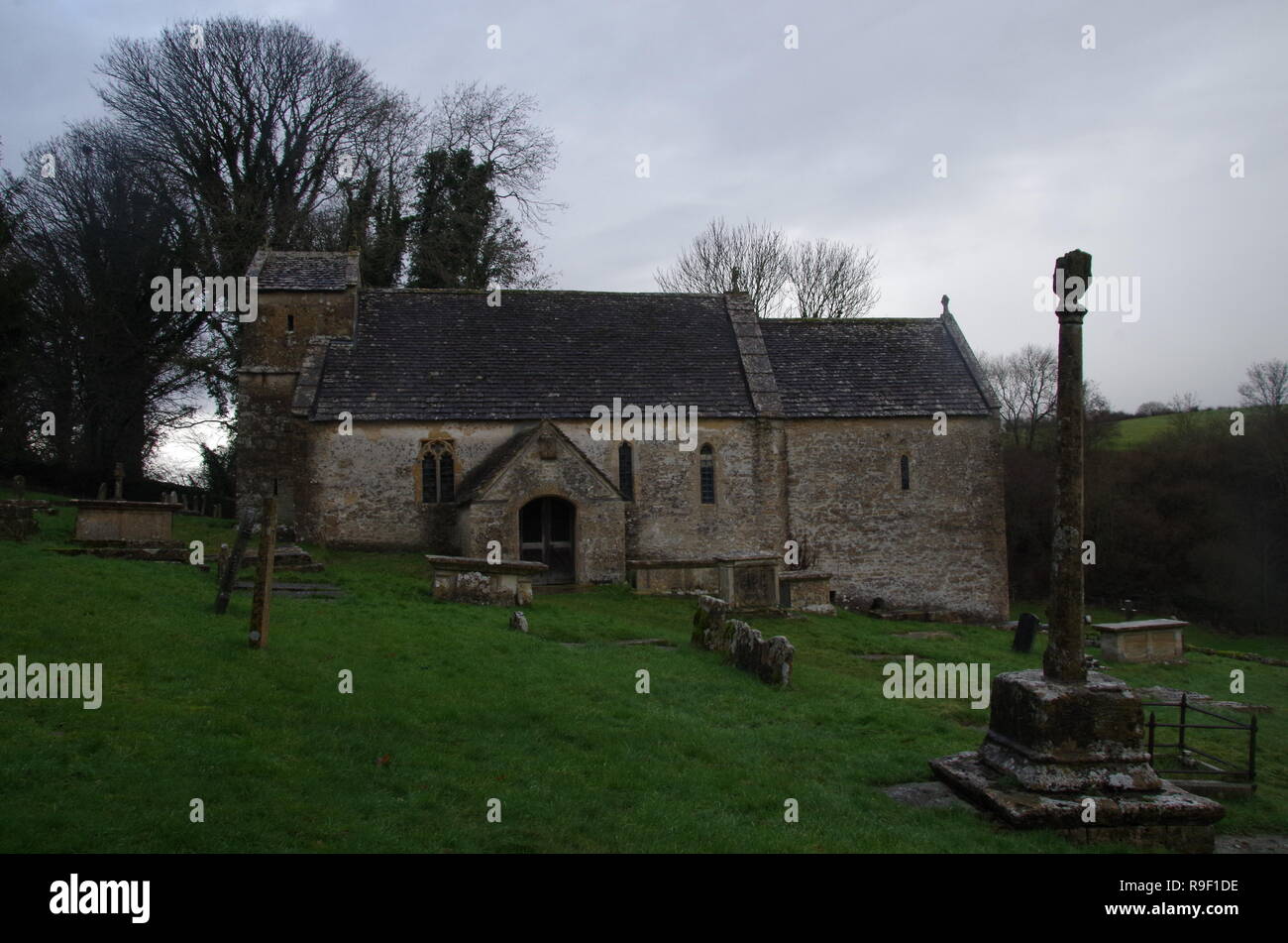 St. Michael's church. Duntisbourne Rouse. The Macmillan Way. Long ...