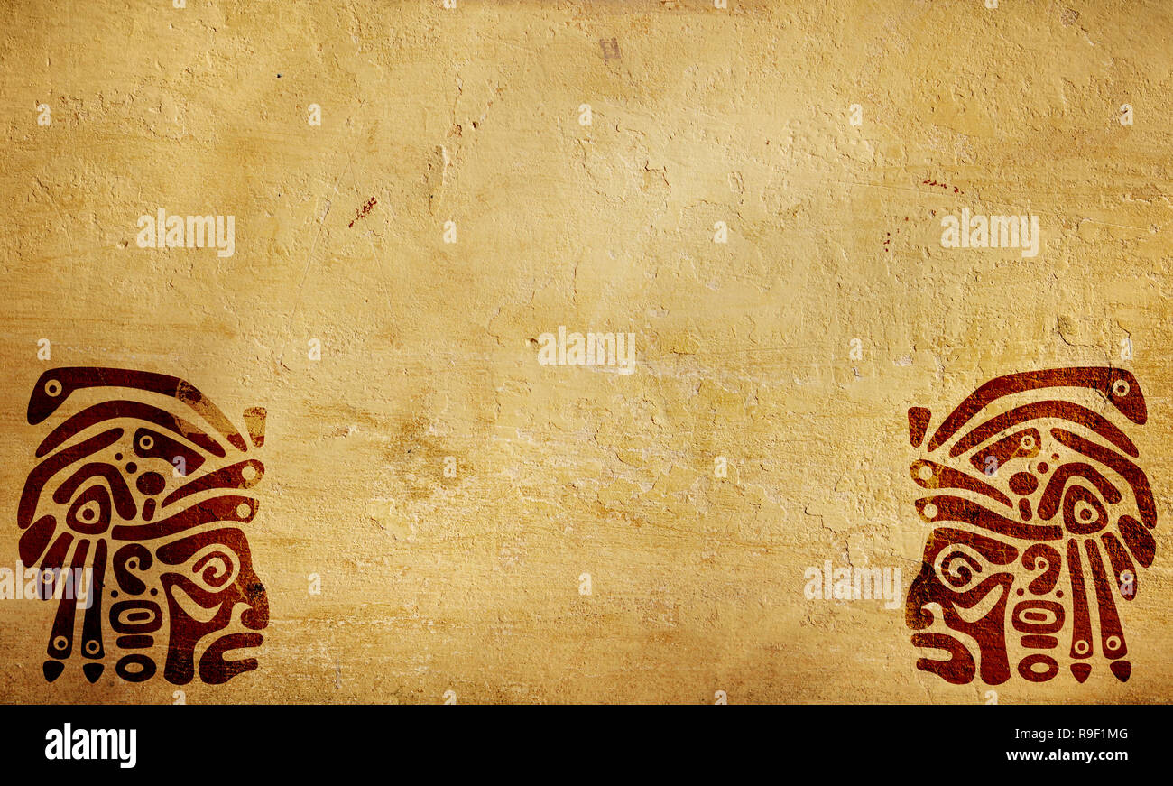 Horizontal background with American Indian national patterns Stock ...