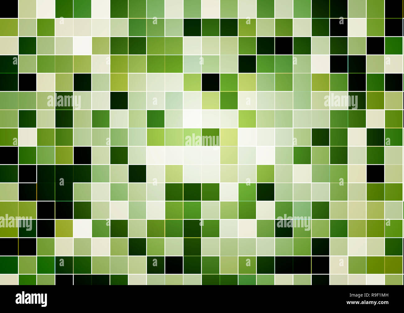 Abstract background with square tiles of green color Stock Photo - Alamy
