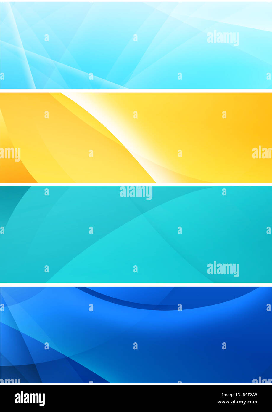 Collection of abstract banners. Isolated over white Stock Photo - Alamy
