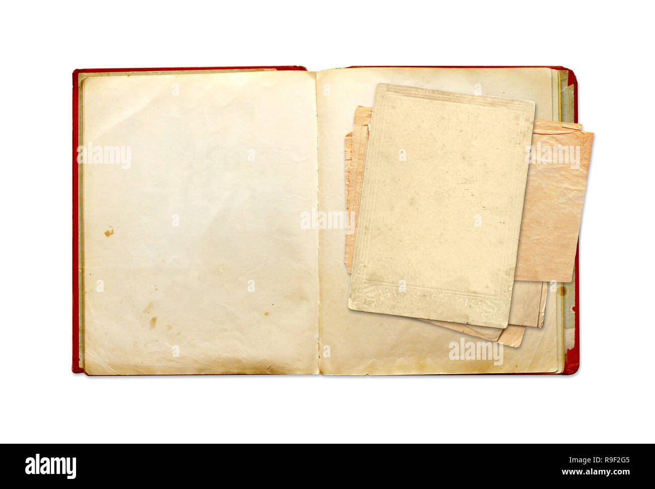 Old book. Objects isolated over white Stock Photo - Alamy