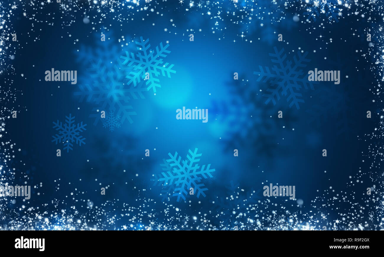 winter abstract blue background for holiday cards Stock Photo - Alamy