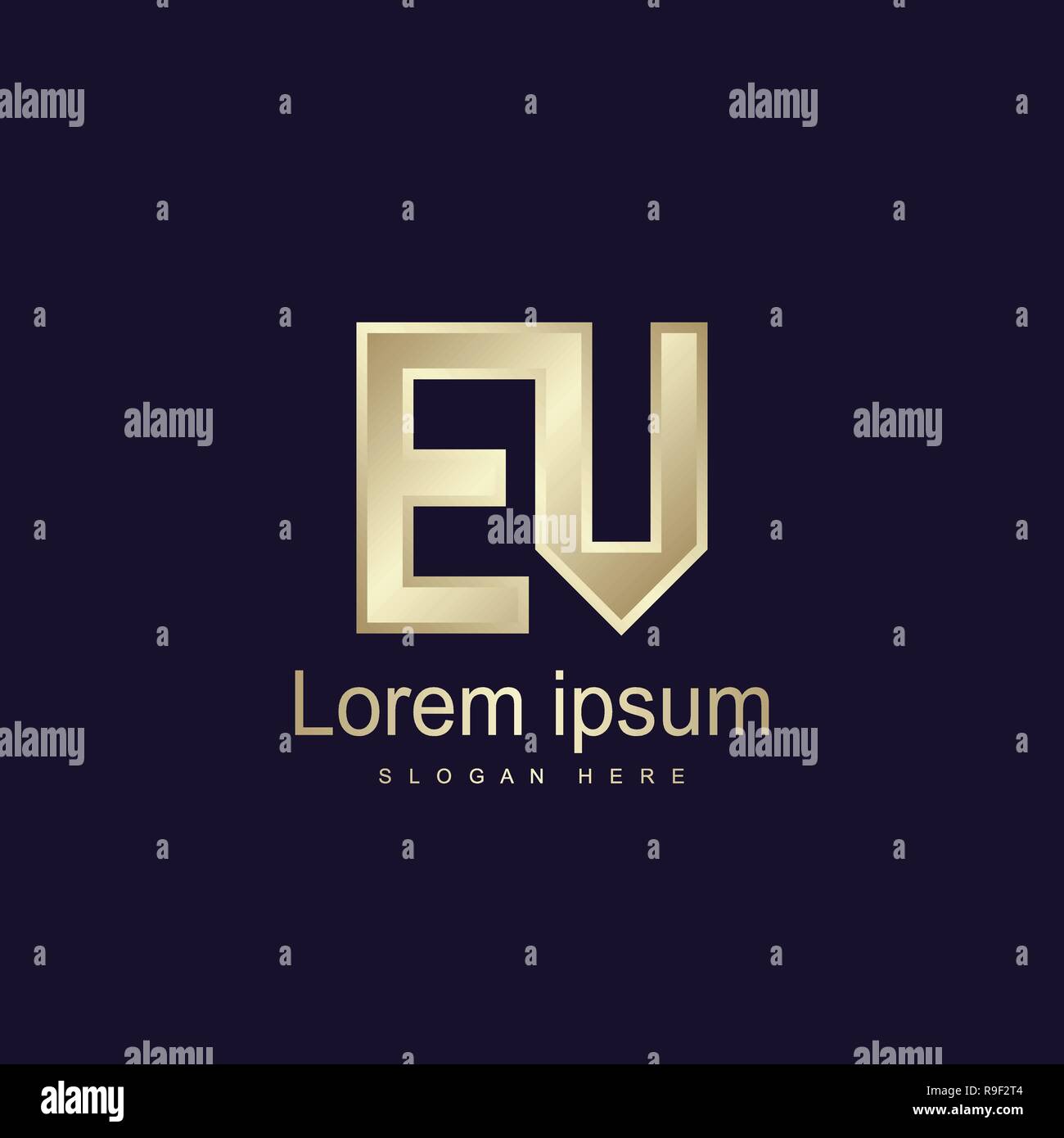 Initial Letter EV Logo Template Vector Design Stock Vector Image & Art ...