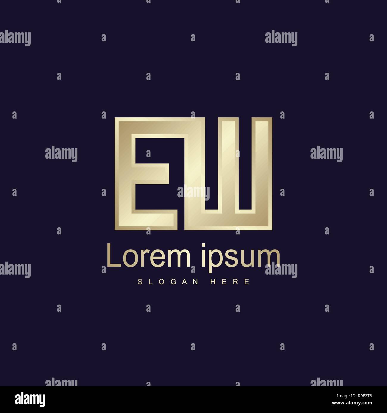 Initial Letter EW Logo Template Vector Design Stock Vector Image & Art - Alamy