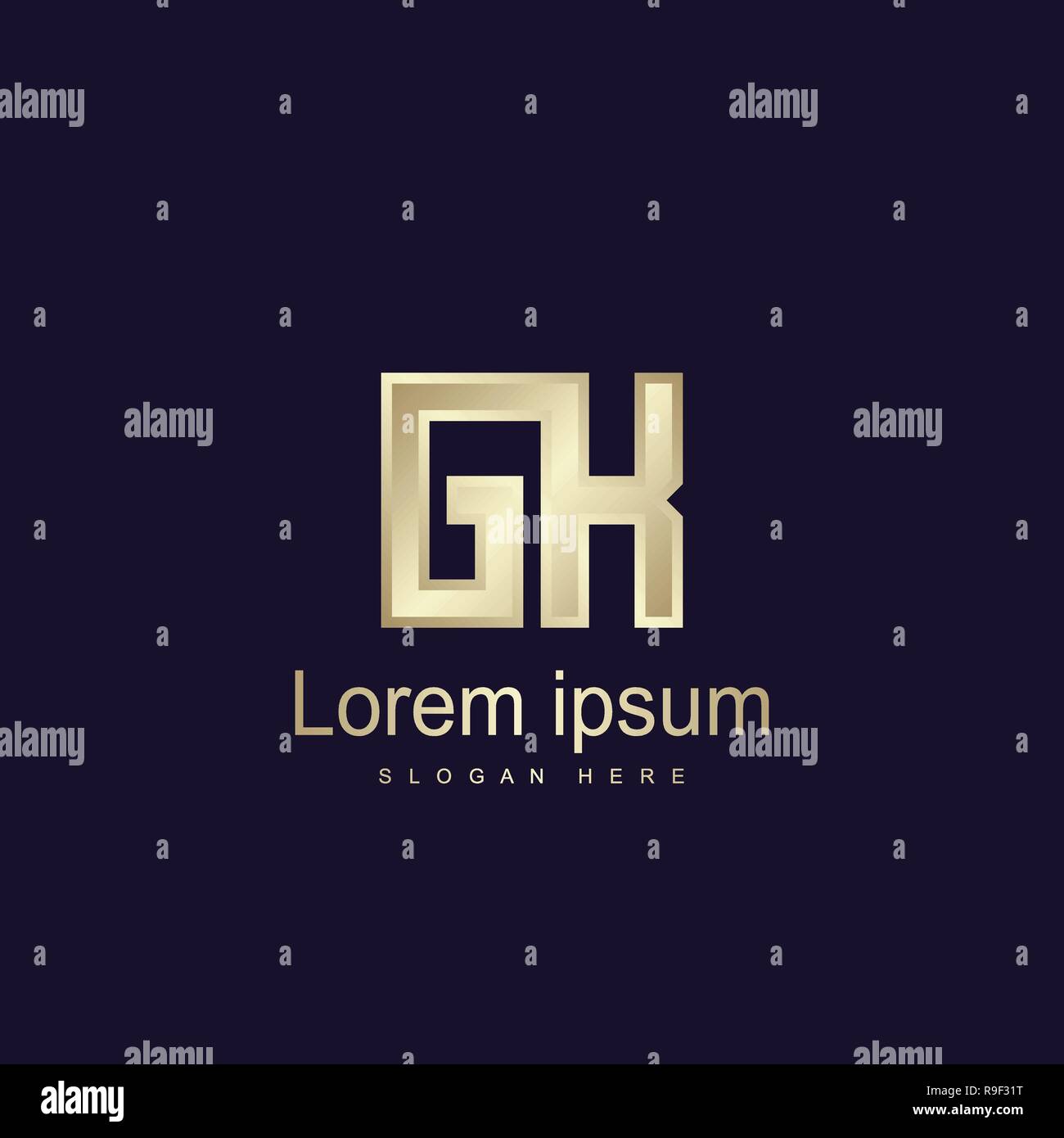 Initial Letter GK Logo Template Vector Design Stock Vector Image & Art ...