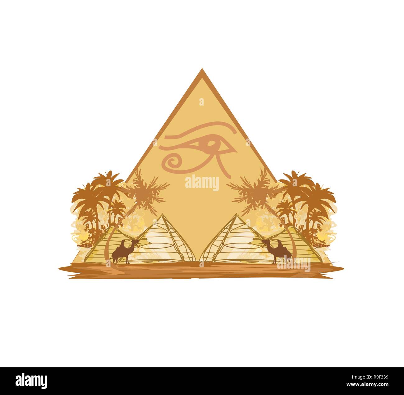 Egypt symbols and Pyramids Stock Vector Image & Art - Alamy