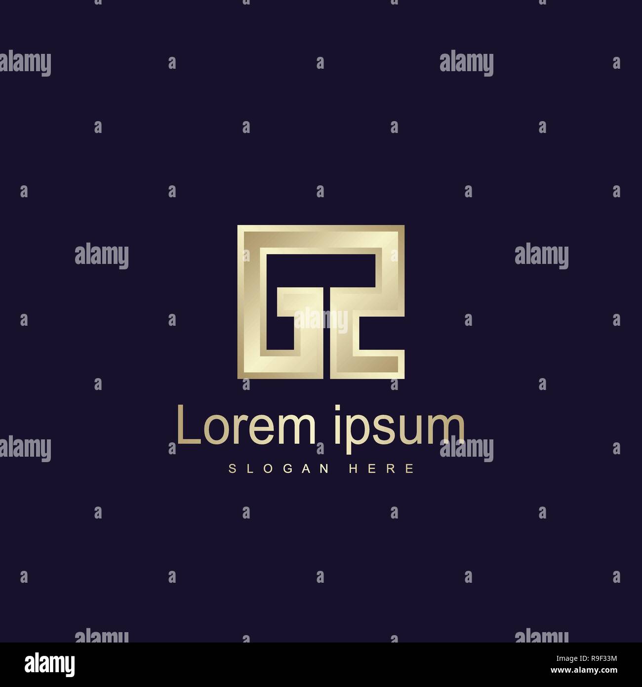 Initial Letter GZ Logo Template Vector Design Stock Vector Image & Art ...