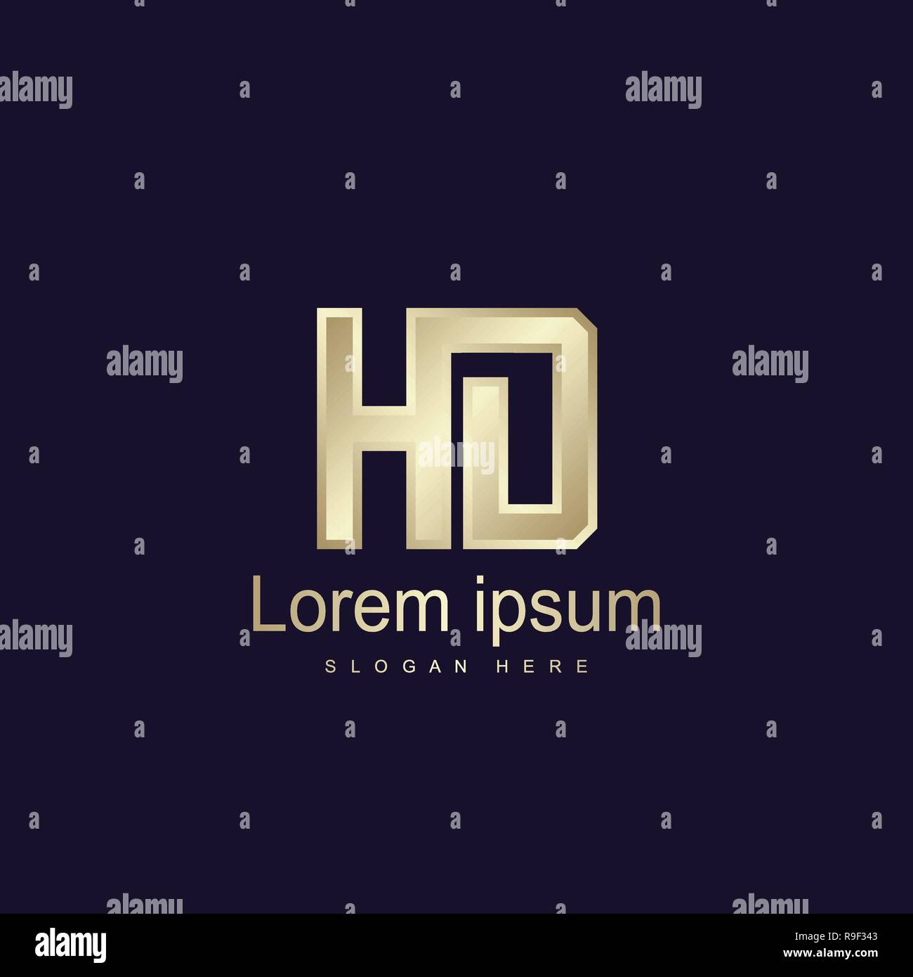 Initial Letter HD Logo Template Vector Design Stock Vector Image & Art ...