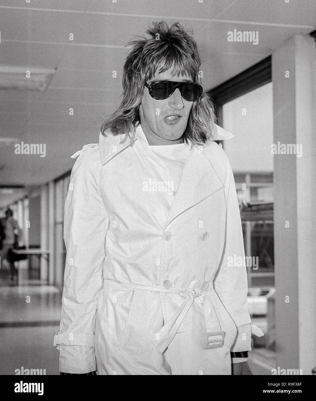 British singer and entertainer Rod Stewart arriving in London April ...