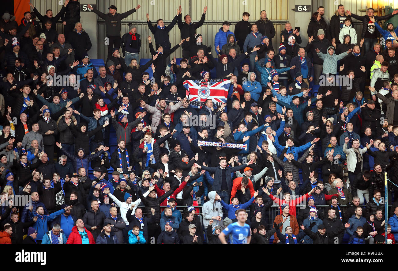 Ranger fans during the Ladbrokes Scottish Premiership match at ...