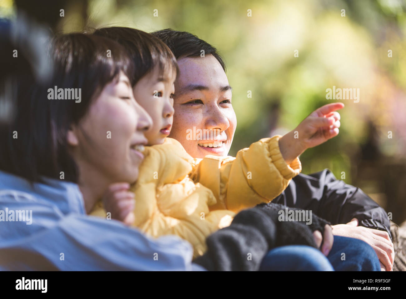 Happy and playful japanese family in a park in Tokyo Stock Photo - Alamy