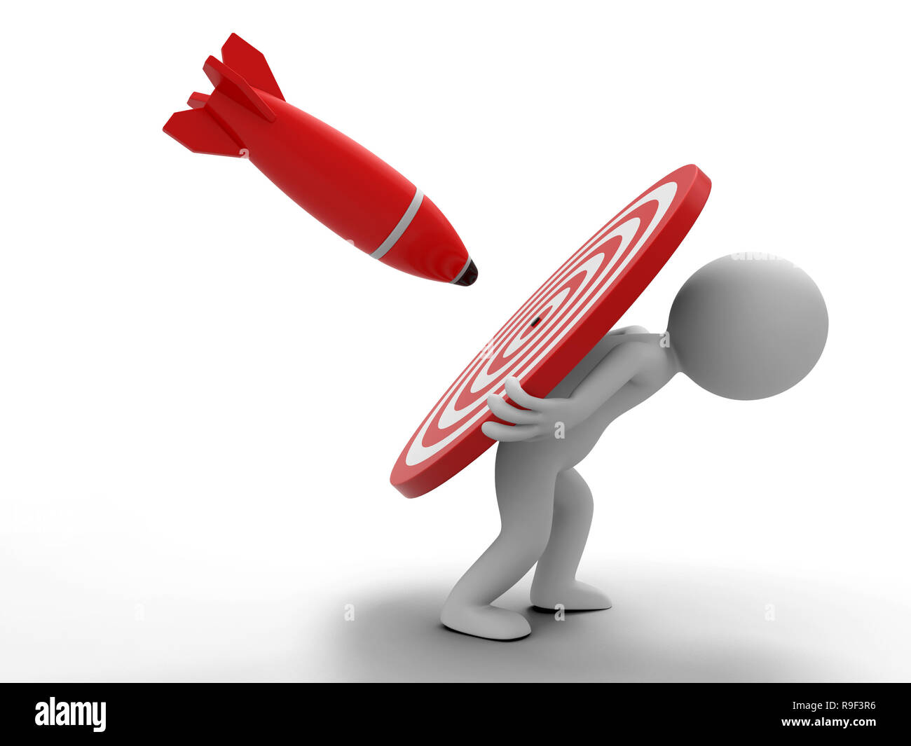 a man carrying a target Stock Photo - Alamy