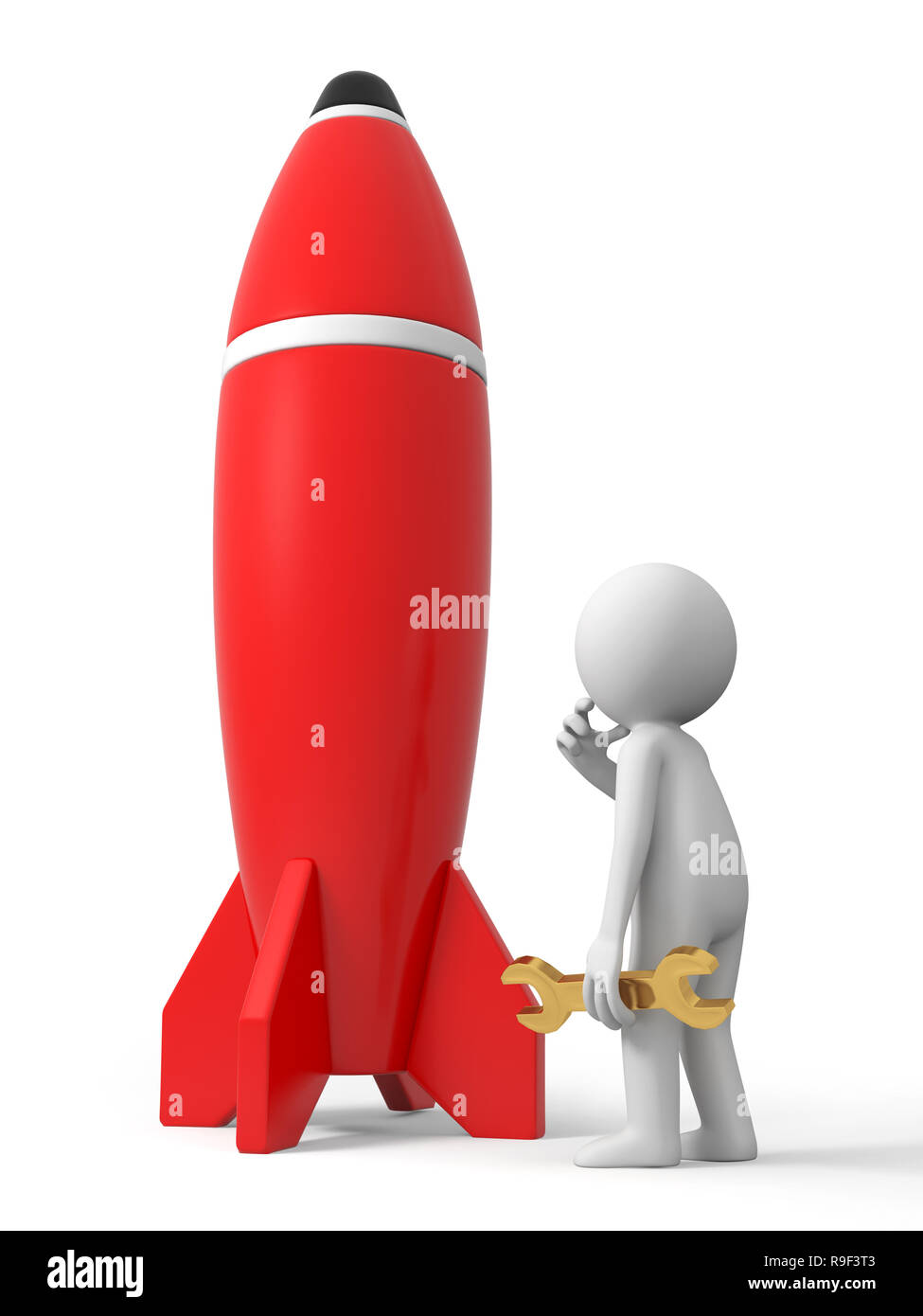 a man standing in front of a bomb Stock Photo - Alamy