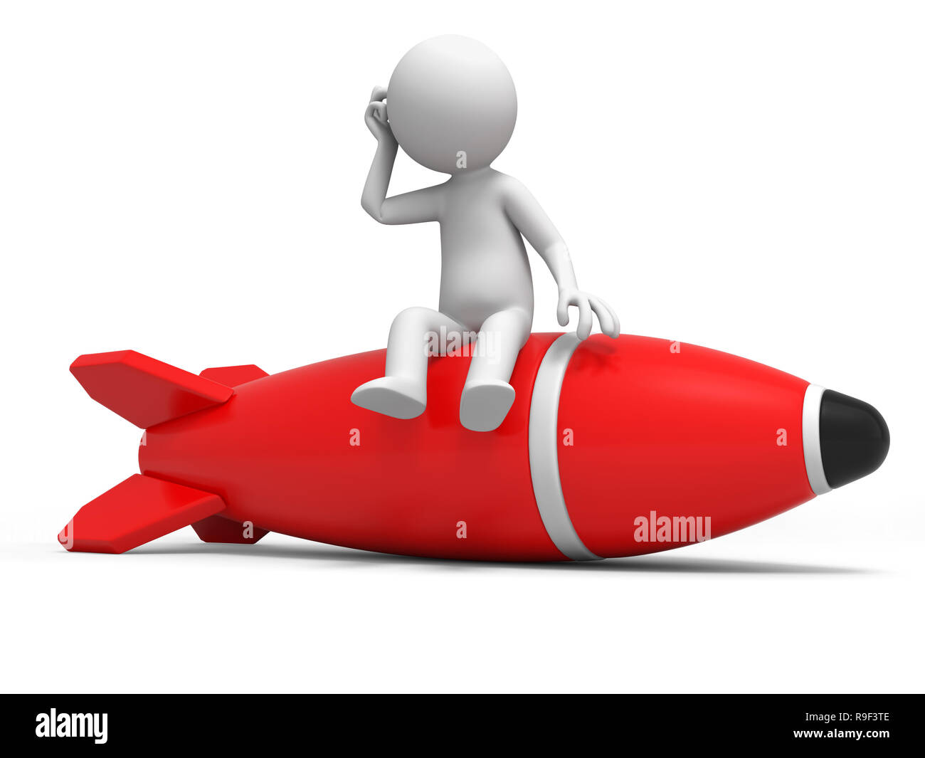 a man sitting on a bomb Stock Photo - Alamy
