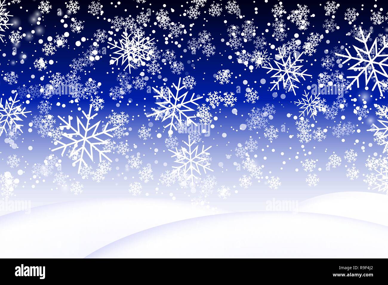 Falling snow background. Realistic snowdrift. Vector illustration with ...