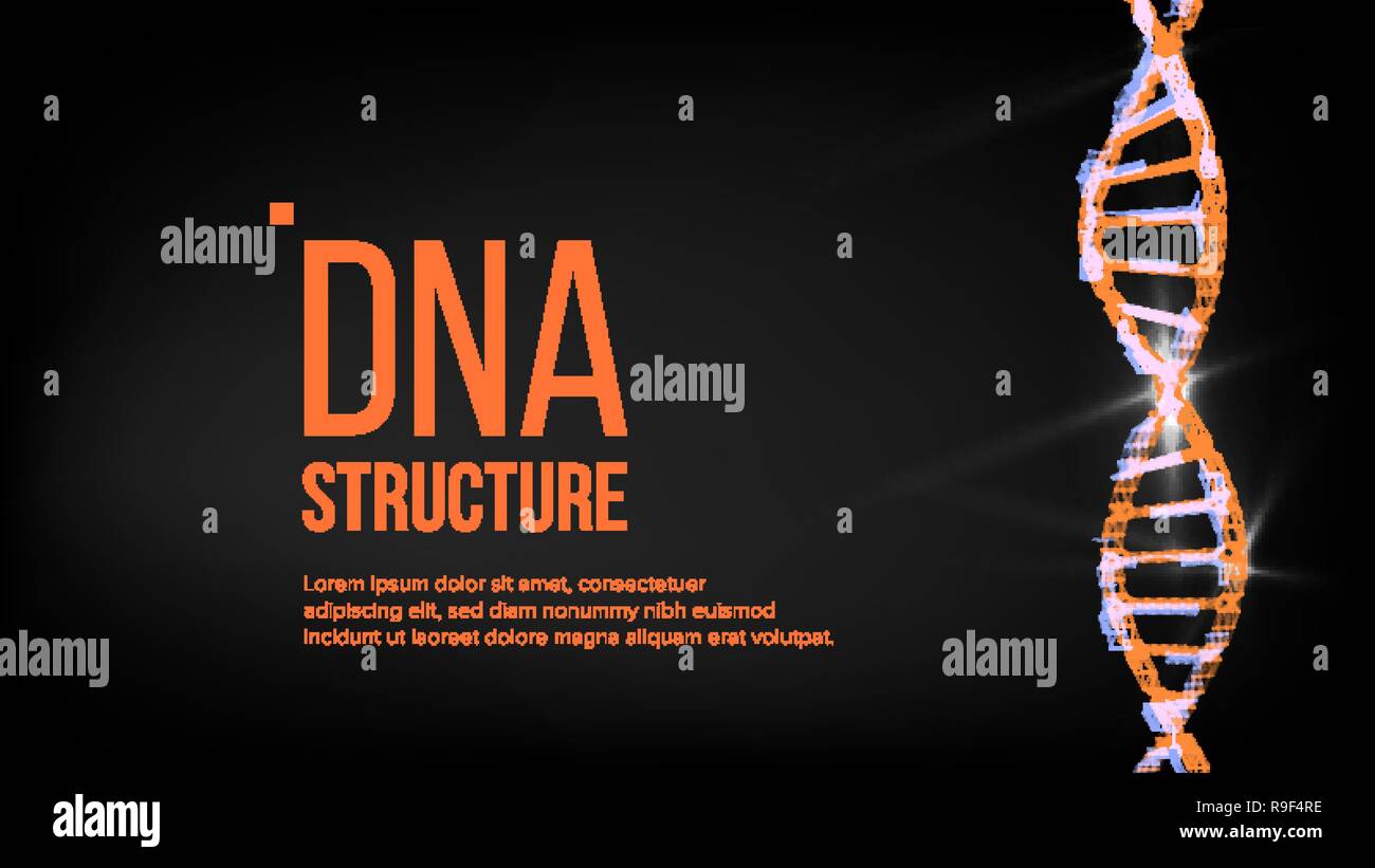 Dna Structure Vector. Digital Cell. Evolution Symbol. Illustration ...