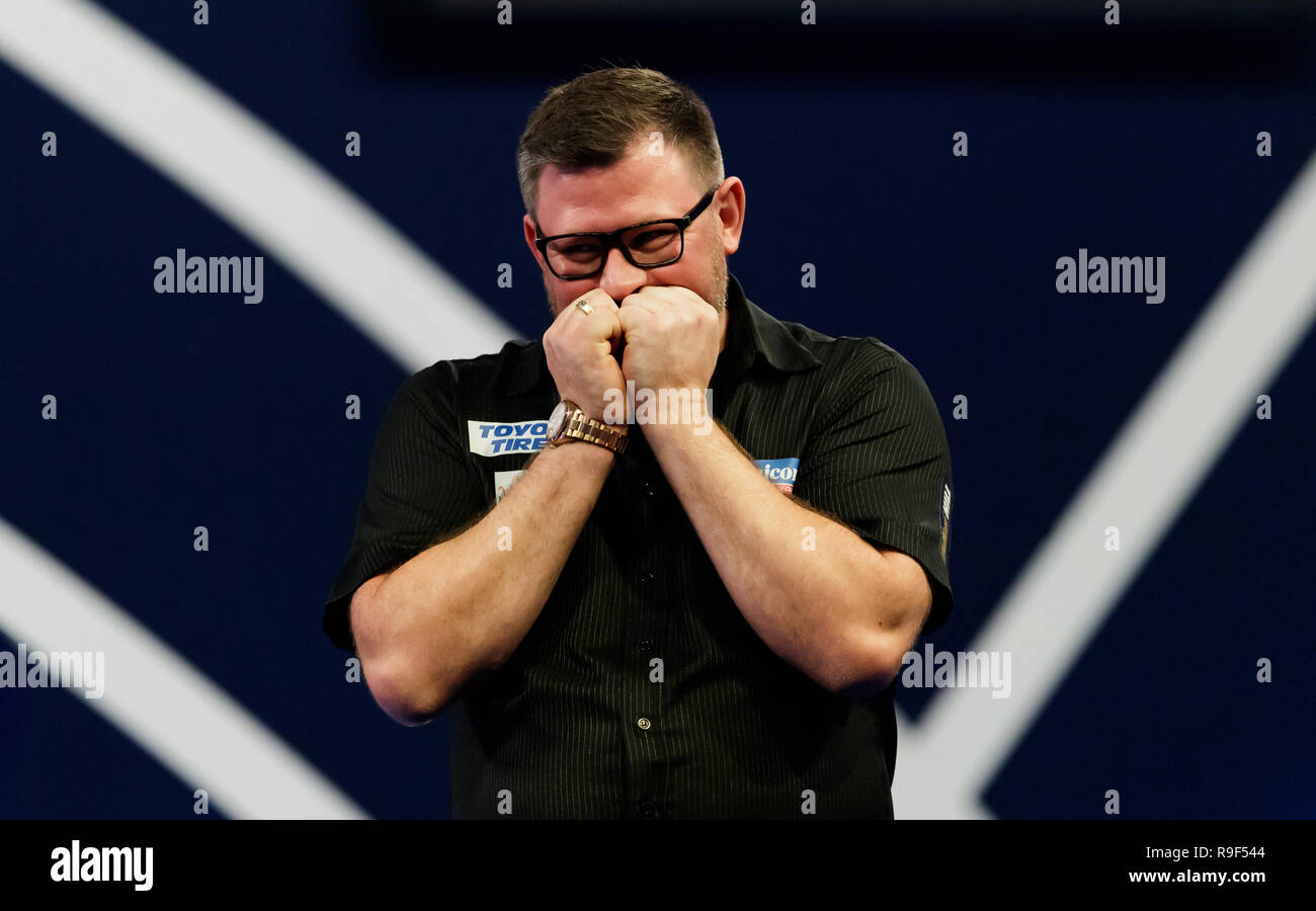 James wade celebrates defeating keegan brown hi-res stock photography ...