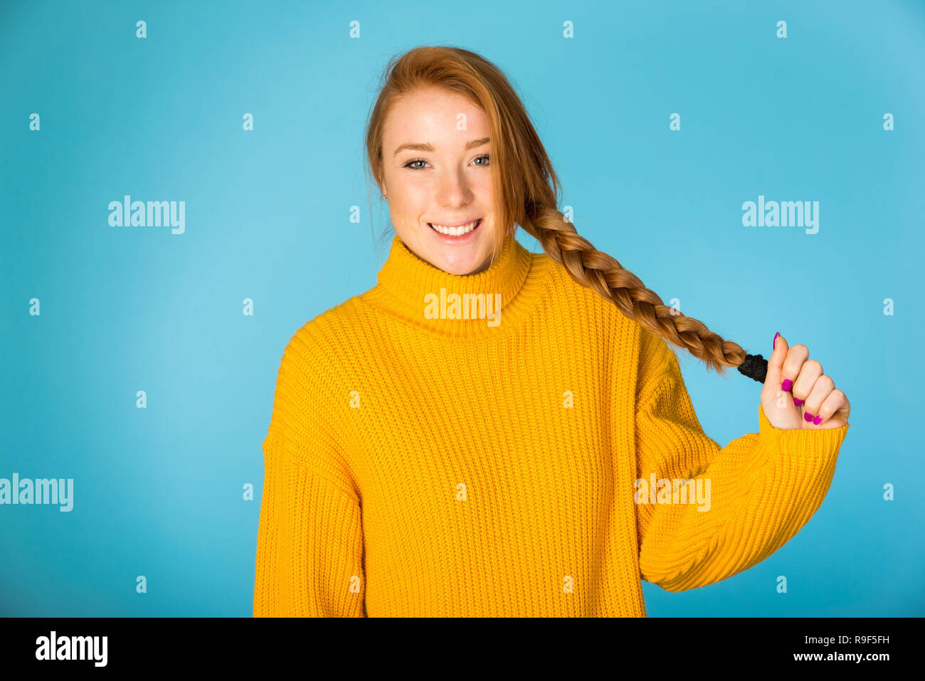 Portrait of pretty woman in a studio for a beauty session - Beautiful ...
