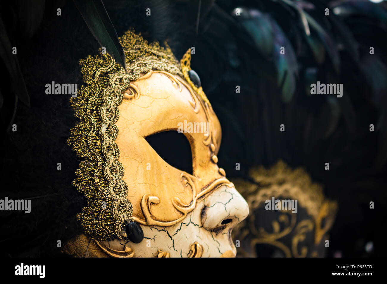 Typical carnival mask of the city of Venice. Costume to cover the face ...
