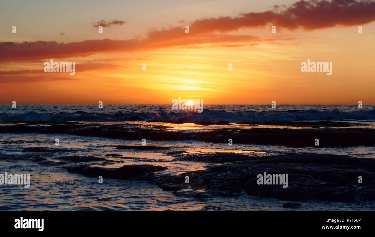Hookena Beach Sunset Stock Photo - Alamy