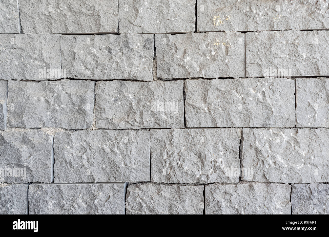 Wall with gray bricks as a background. Texture background. Orizzontal ...
