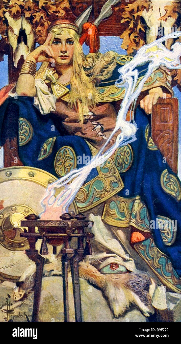 Queen Maev by J. C. Leyendecker, Medb is queen of Connacht in the ...