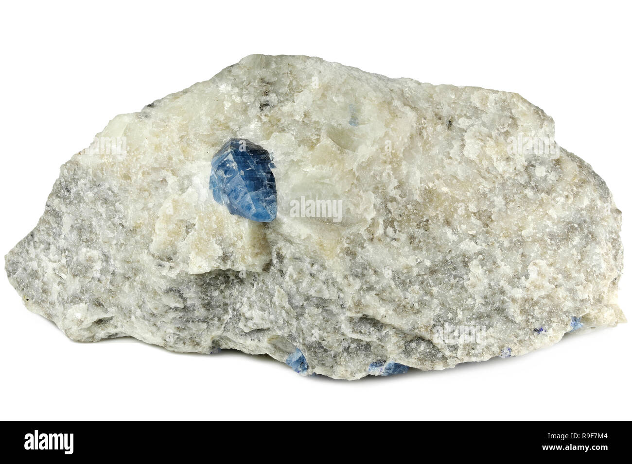 afghanite crystal on calcite matrix from Badakhshan, Afghanistan ...