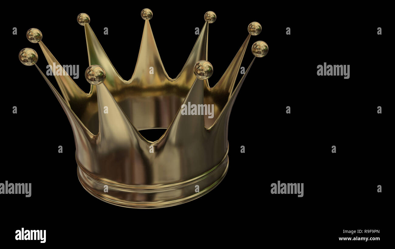 Gold king crown cut out hi-res stock photography and images - Alamy